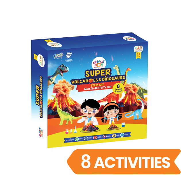 SUPER VOLCANOES AND DINOSAURS STEM DIY | EDUCATIONAL ACTIVITY KIT | 8 ...